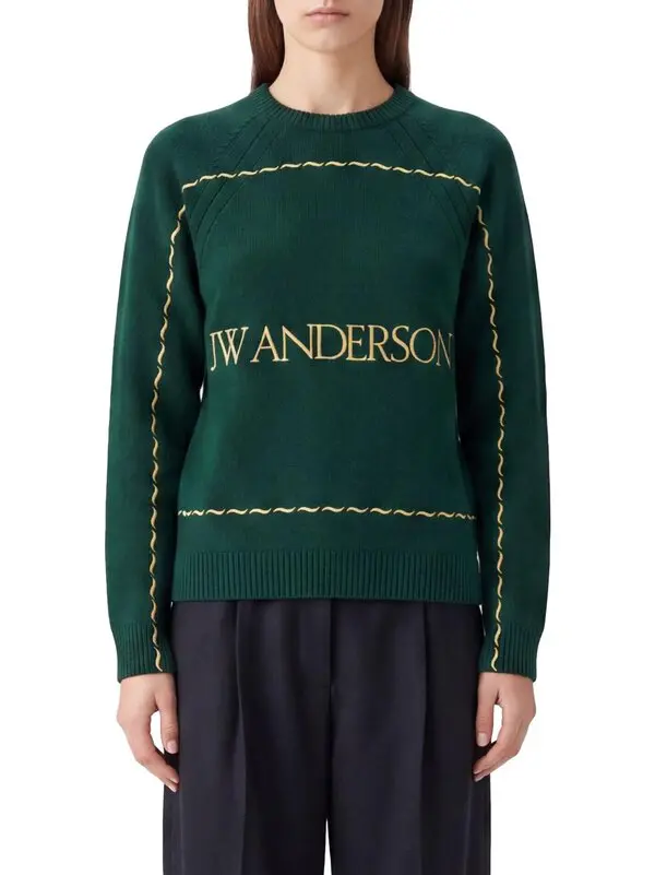 JW Anderson Embroidered Sweater - Green