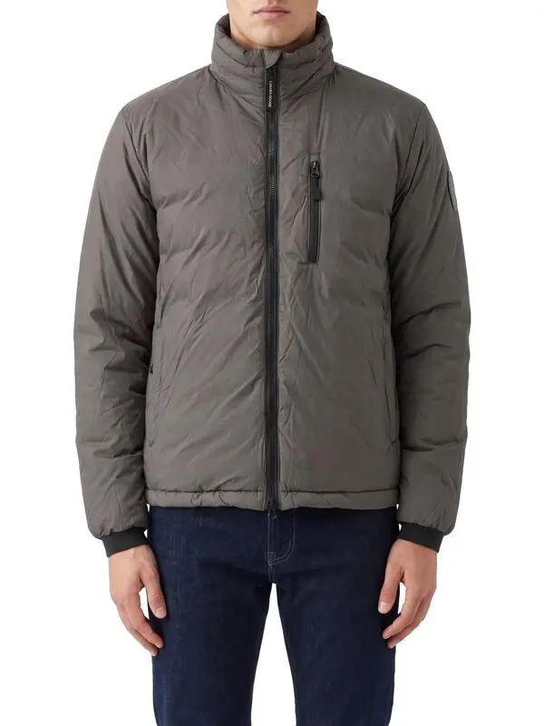 Canada Goose High-neck Puffer Jacket In Water-repellent Nylon With Logo - Green