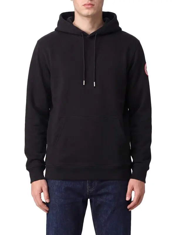 Canada Goose Cotton Hoodie With Kangaroo Pocket - Black
