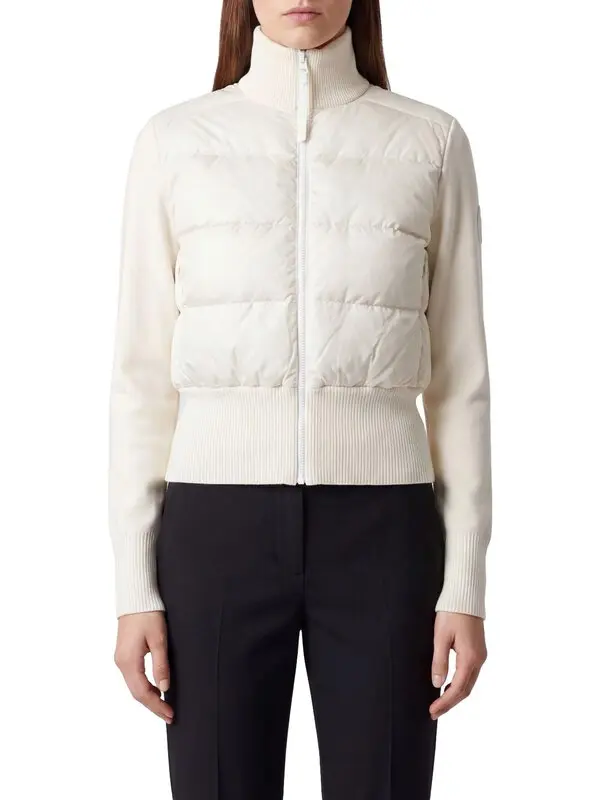 Canada Goose Hybridge® Quilted Nylon Down Jacket With High Neck - Cream