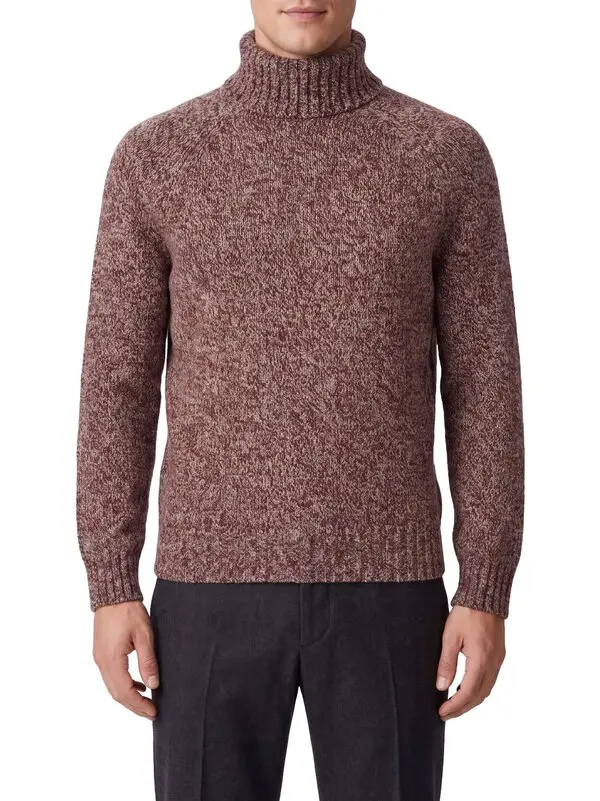 Brunello Cucinelli Silk Cashmere Wool Blend Turtleneck Sweater - Burgundy