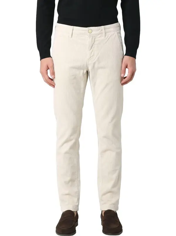JACOB COHЁN Slim Fit Corduroy Trousers - White