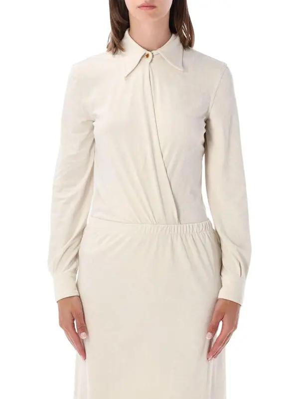 Alberta Ferretti Long Sleeve Top - White