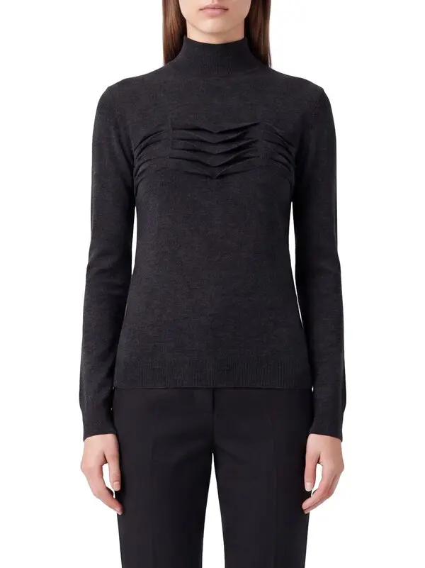 JIL SANDER Slim Fit Wool And Cashmere Turtleneck Jumper - Charcoal