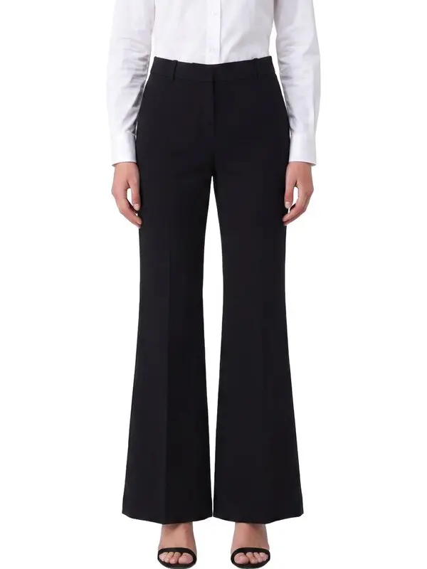 THE ROW Lind Flared Wool Trousers - Black