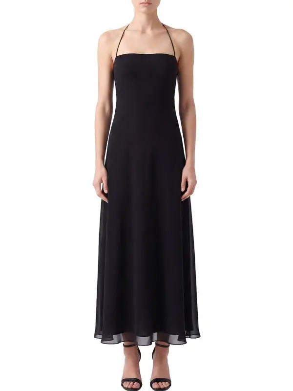 THE ROW Javier Silk Halterneck Gown - Black