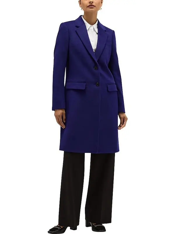 HOBBS LONDON Cavendish Wool Coat - Violet Blue