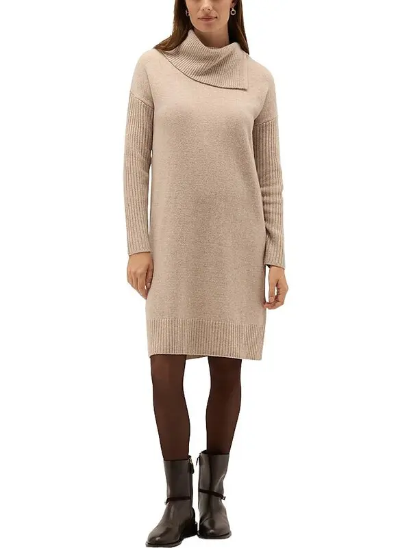 HOBBS LONDON Irene Wool Blend Knitted Dress - Oatmeal Marl