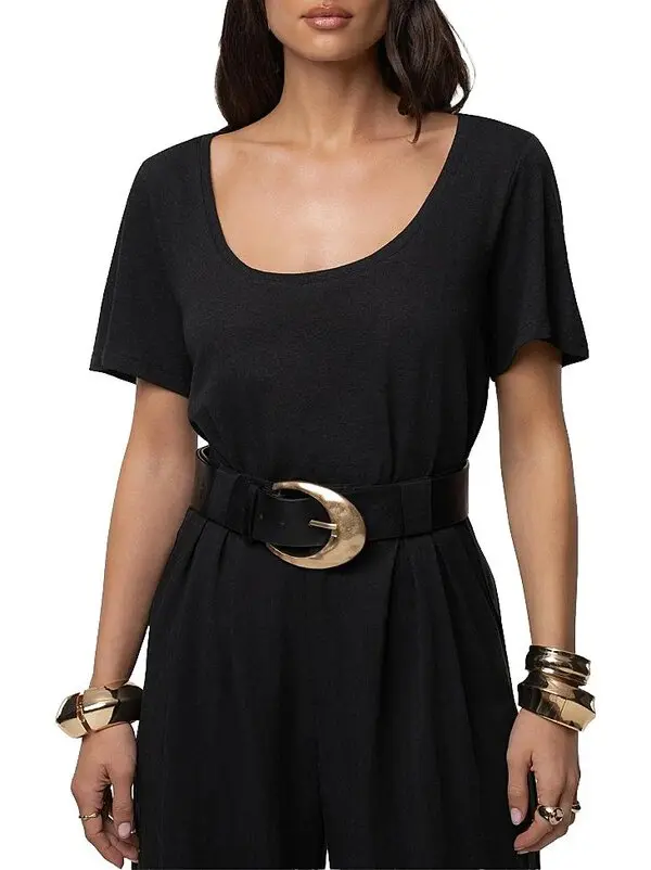 JLUXLABEL At Ease Scoop Top - Black