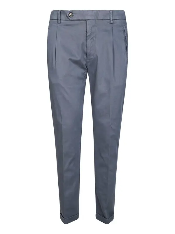 BERWICH Classic Tailored Cotton Stretch Pants - Grigio
