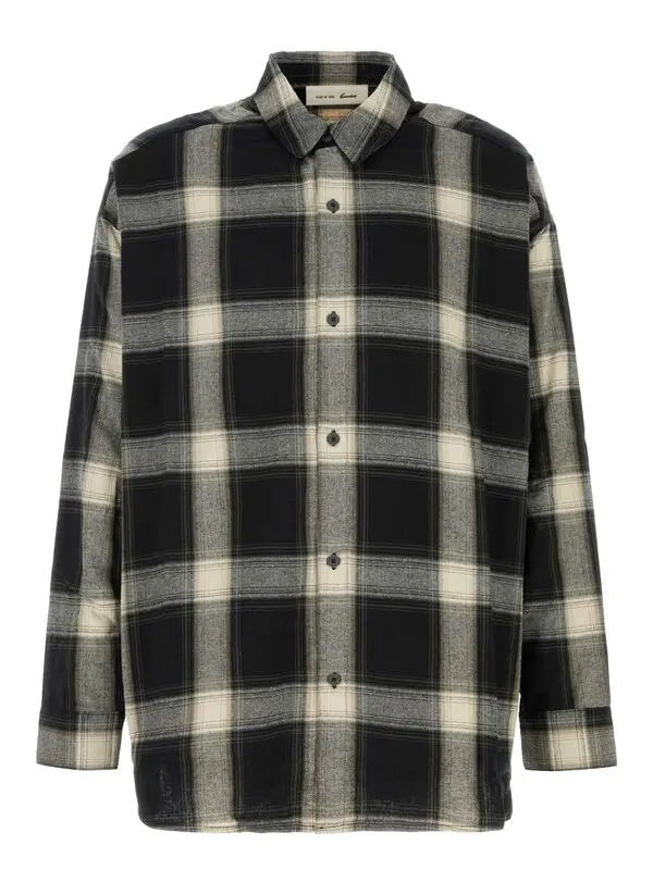 Fear Of God Embroidered Flannel Oversize Shirt - Checked