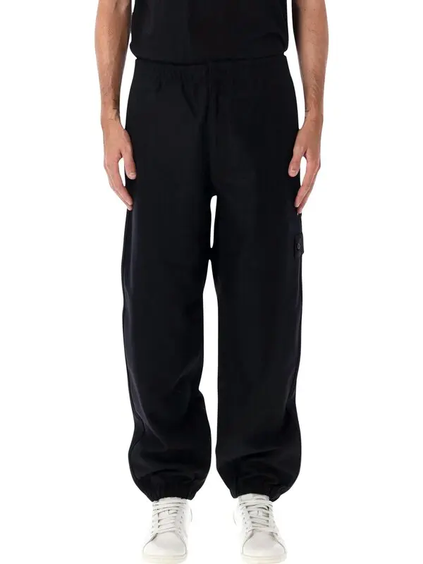 Stone Island Wool Blend Cargo Jogger Trousers - Nero