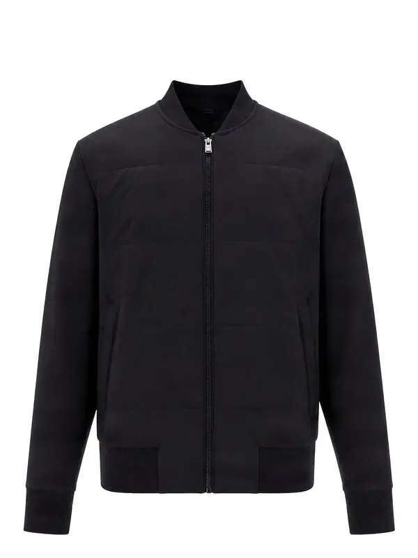 BOSS BLACK Padded Zip-front Bomber Jacket - Black