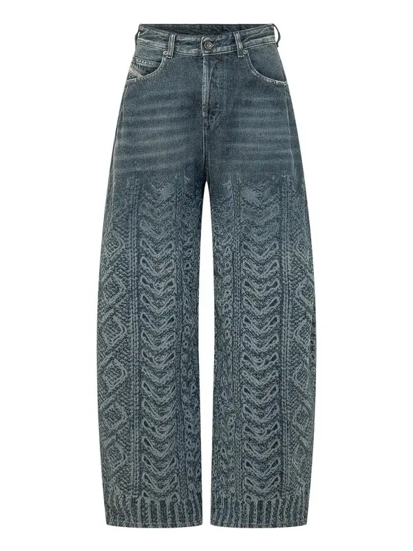 DIESEL® D-khelz-s2 Wide Leg Jeans - Denim