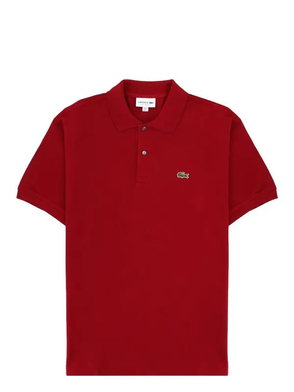 Lacoste Short Sleeve Cotton Polo Shirt - Bordeaux