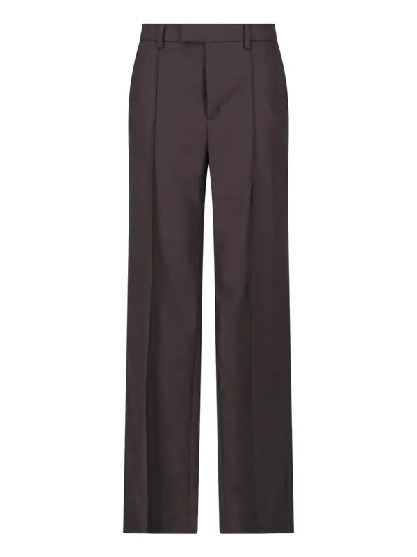 NILI LOTAN High-waist Wide-leg Trousers - Brown