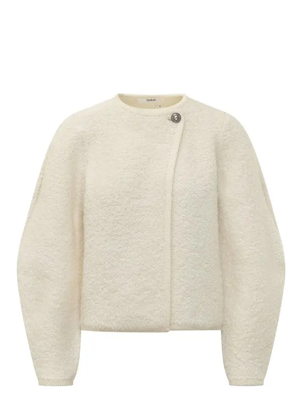Ba&sh Fida Textured Knit Cardigan - Ecru
