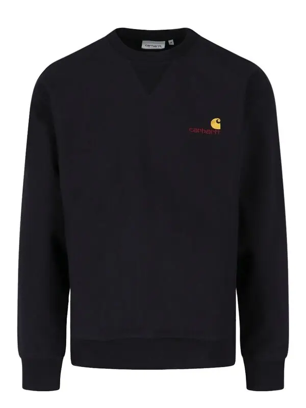 Carhartt Work In Progress Cotton-polyester Blend Crewneck Sweater - Black
