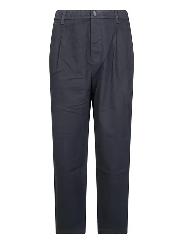 Maison Kitsuné Pleated Elasticated Waist Trousers - Nero