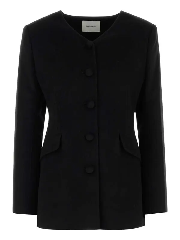 LISA YANG Wool-cashmere Blend Blazer - Black
