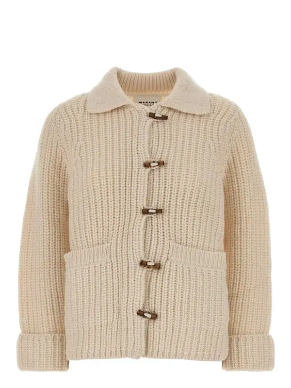 Isabel Marant Étoile Cream Wool-blend Cardigan - Yellow