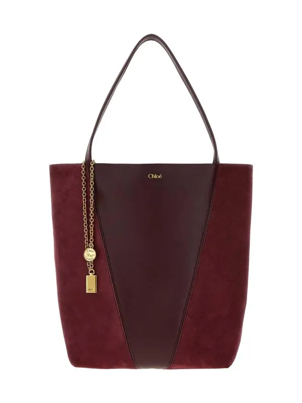 Chloé Spin Shopper Bag - Burgundy