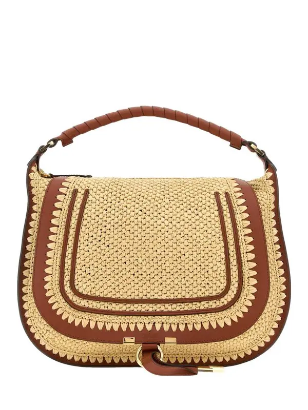 Chloé Marcie Raffia Handbag - Beige O Tan