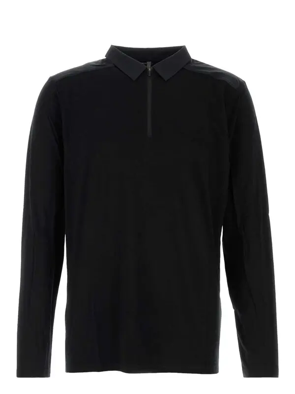 Veilance Frame Long Sleeve Polo - Black