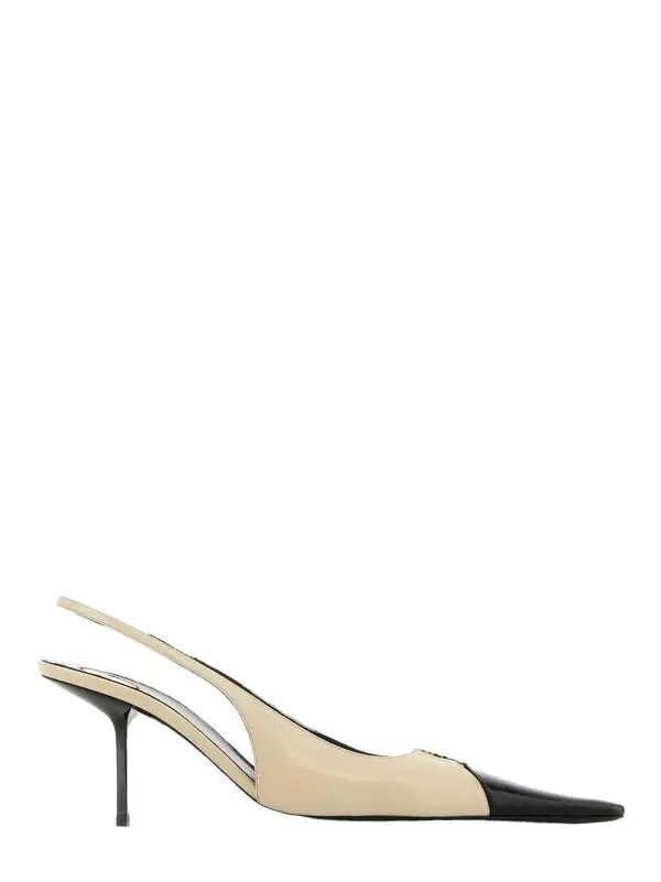 Saint Laurent Two-tone Leather Slingback Pumps - Multicoloured