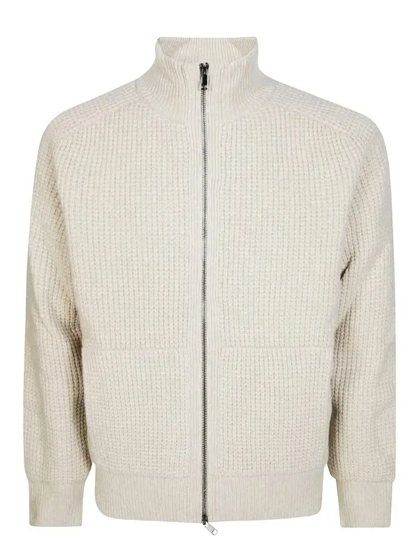 Altea Full-zip Textured Sweater Jacket - Beige