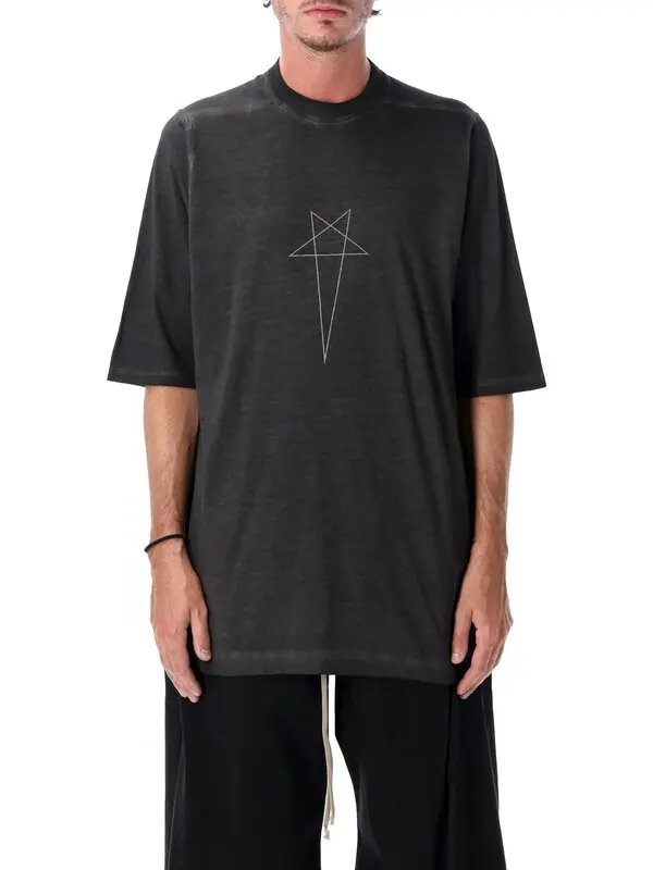 Rick Owens Oversized Graphic T-shirt - Faded Black Silver