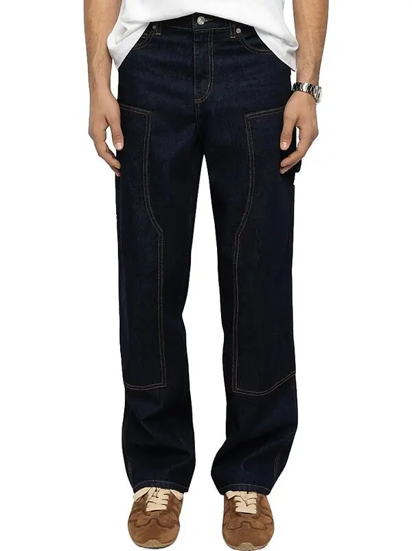 Zadig&Voltaire Perry Cotton Panel Denim Jeans - Brut