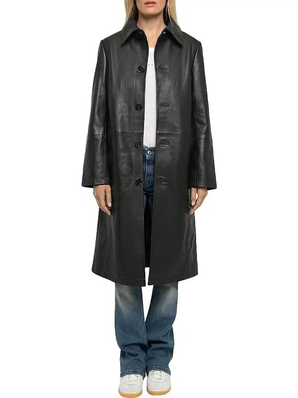 Zadig&Voltaire Mentlyr Leather Coat - Gloom