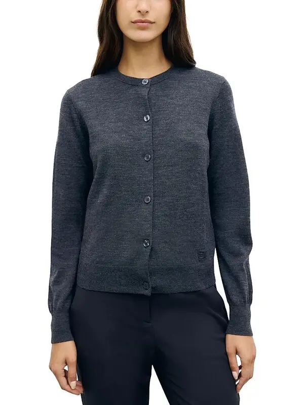 Gerard Darel Rene Merino Wool Cardigan - Charcoal