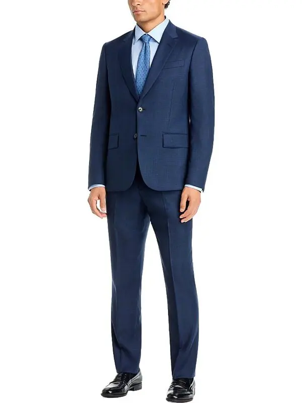 Paul Smith Wool Soho Fit Tonal Plaid Suit - Navy