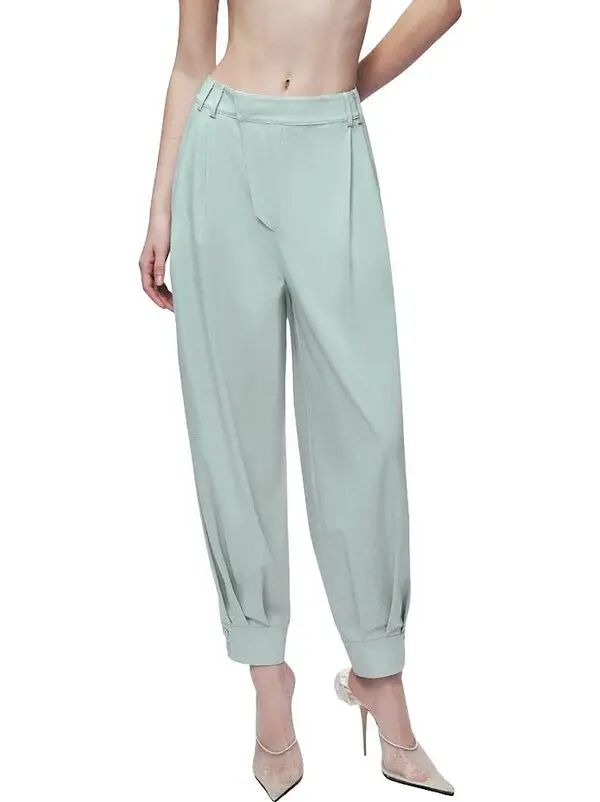 NOCTURNE Draped Harem Trousers - Turquoise
