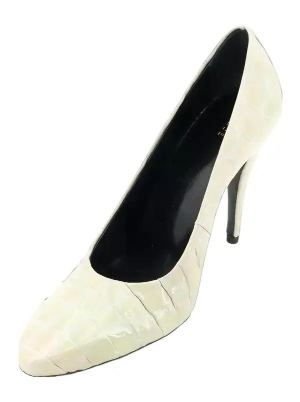 JUDE Jerry Croc-effect Stiletto Pumps - Neutrals