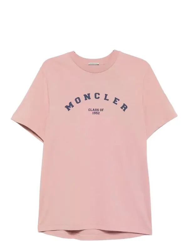 Moncler Logo-print Cotton T-shirt - Pink