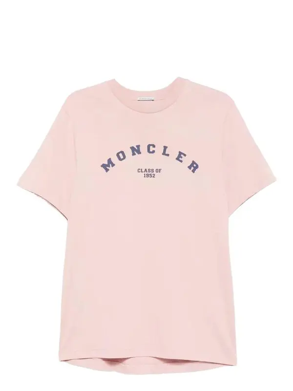 Moncler Logo-print Cotton T-shirt - Pink