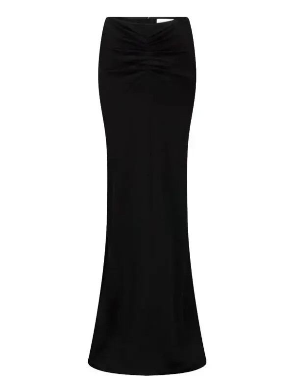 Victoria Beckham Isabella Ruched Maxi Skirt - Black