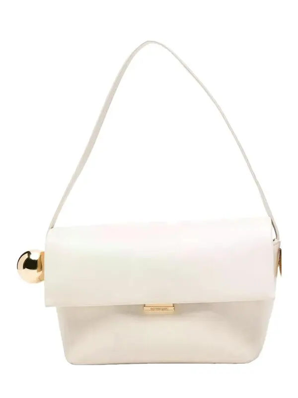 Jacquemus Rond Carré Leather Shoulder Bag - Neutrals