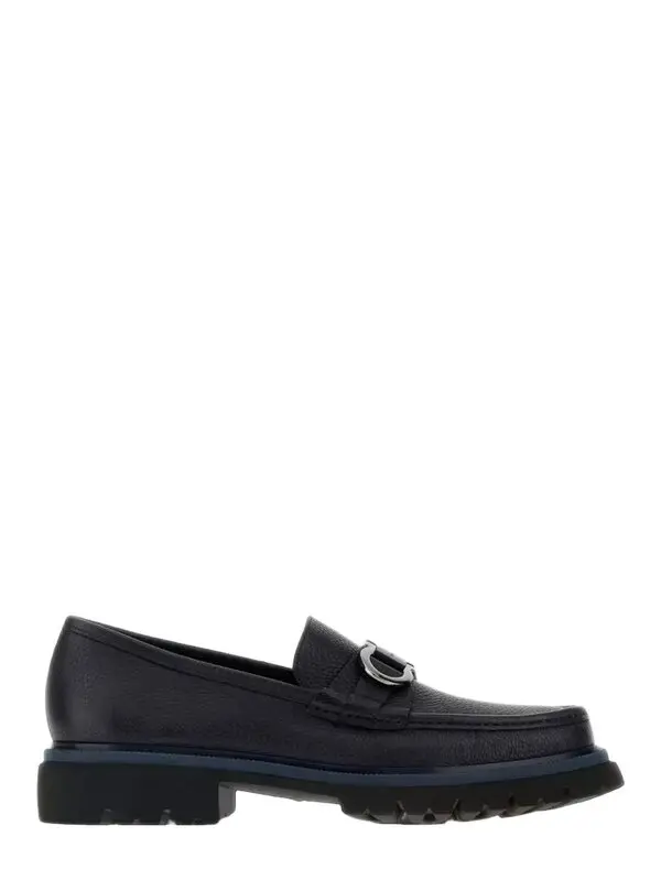 FERRAGAMO Gancini Ornament Loafers - Blue