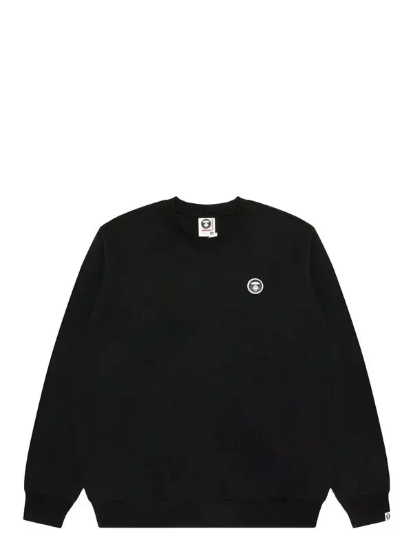 AAPE BY *A BATHING APE Moonface Logo Embroidered Sweater - Black