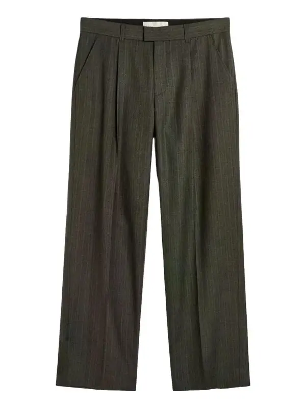 Our Legacy Pinstripe Pleated Trousers - Grey