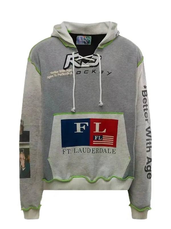BETTER WITH AGE Hollywood Lace-up Hoodie - Grey