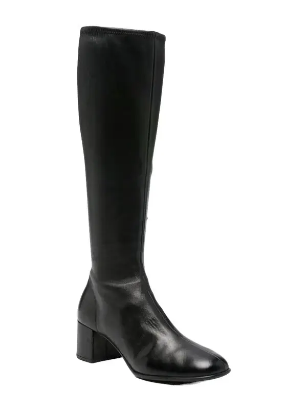 Prada Lambskin Knee-high Boots - Black