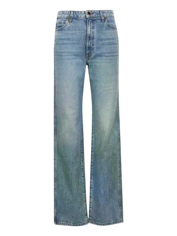 Khaite Danielle Stovepipe Stretch Jeans - Blue