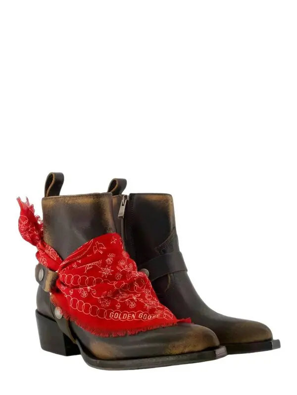 GOLDEN GOOSE Leather Ankle Boots - Brown