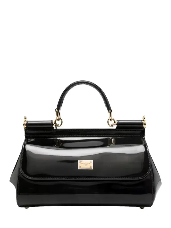 Dolce & Gabbana Sicily Leather Tote Bag - Black