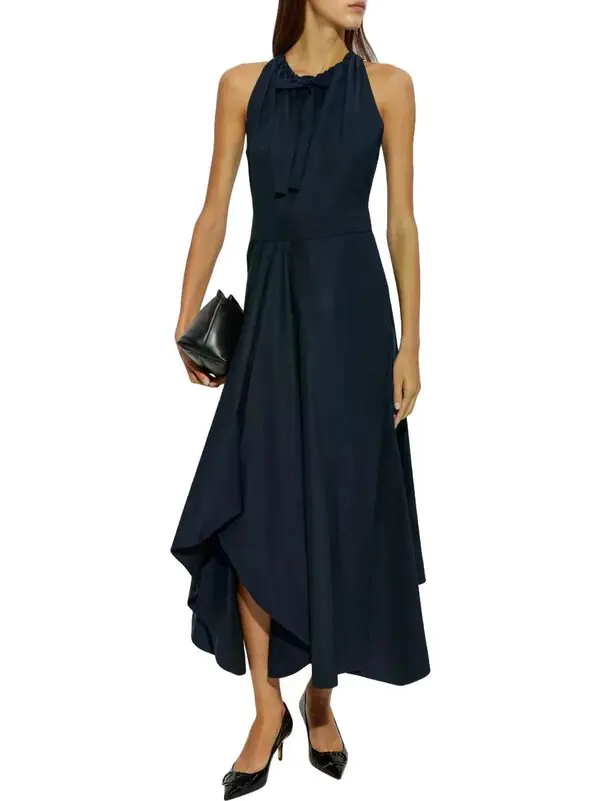 Givenchy Tie-neck Asymmetric Dress - Blue
